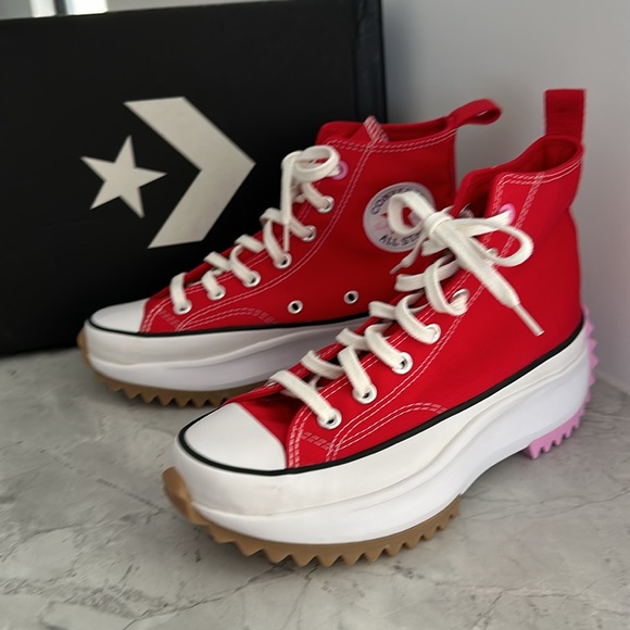 Converse | Shoes | Converse Run Star Hike Sneakers Red W Pink New First ...